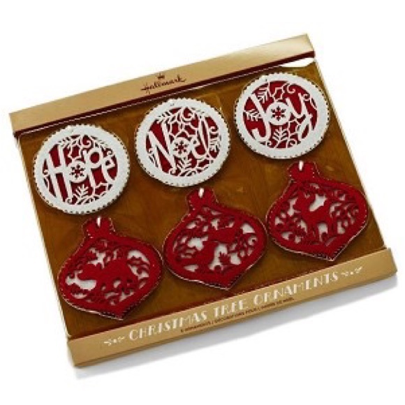 Hallmark | Holiday | New 24 Hallmark 6 Pack Felt Ornaments Nature ...